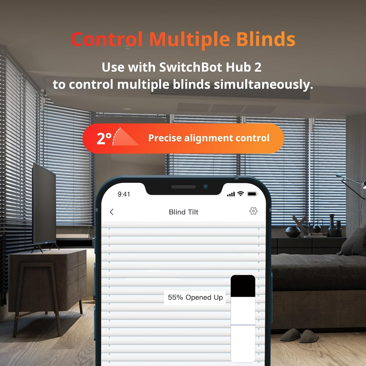SwitchBot Blind Tilt Combo | 3 Smart Blinds + Hub Mini for Home Automation – SwitchBot International